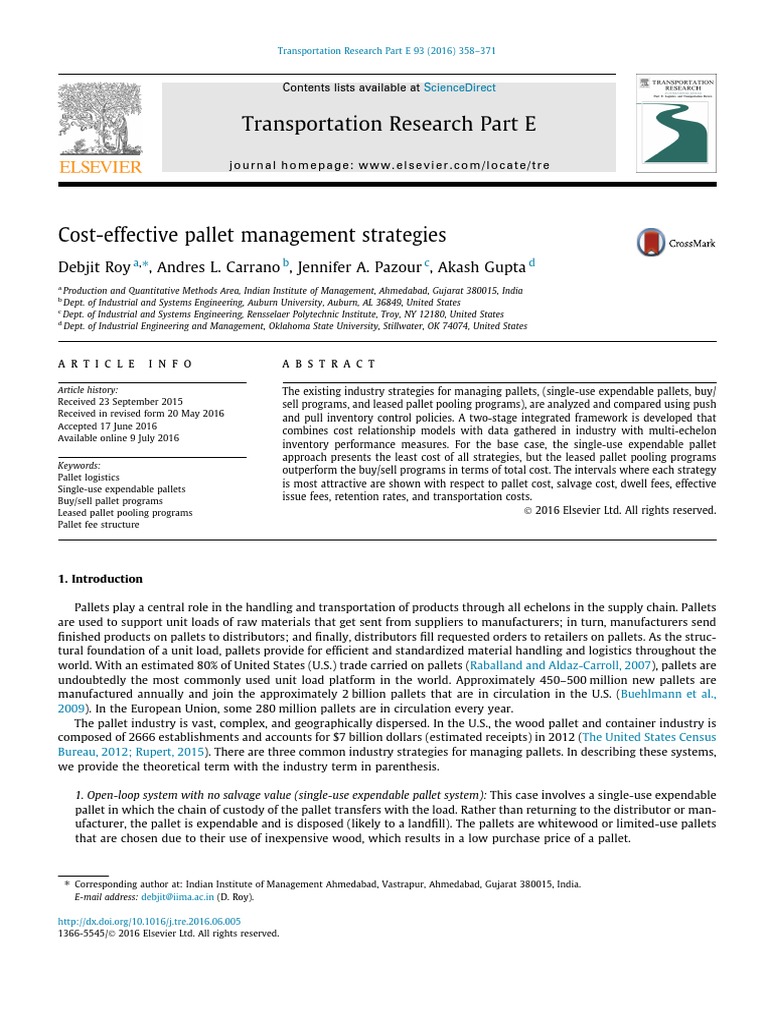 Cost-Effective Pallet Management Strategies | PDF | Supply Chain | Pallet
