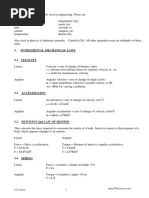 Physics O-Level (5054) Formula Sheet: 1: Motion Distance-Speed-Time ...