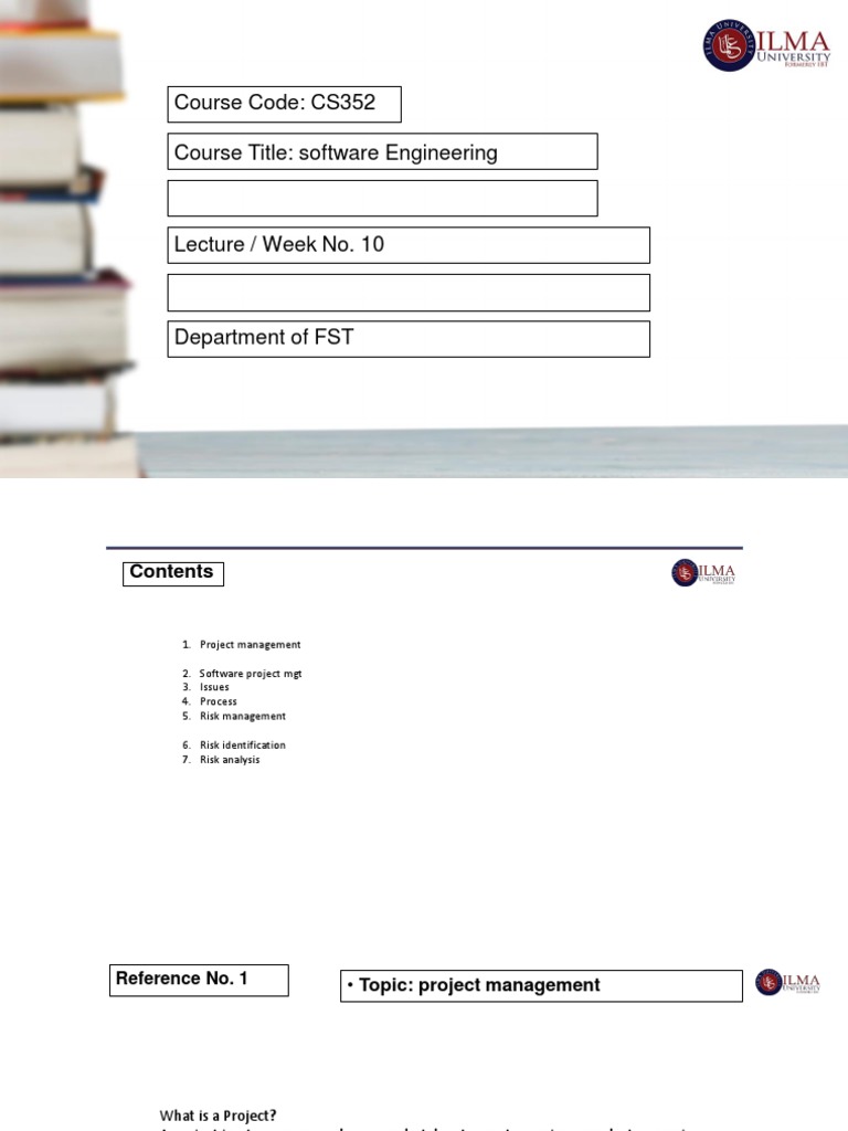 Course Code: CS352 Course Title: Software Engineering | PDF | Risk ...