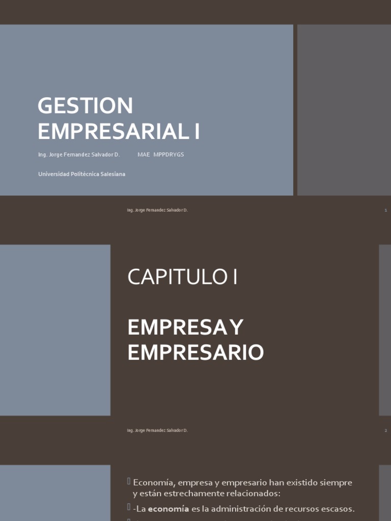 Introducción a la Gestión Empresarial | PDF | Planificación ...
