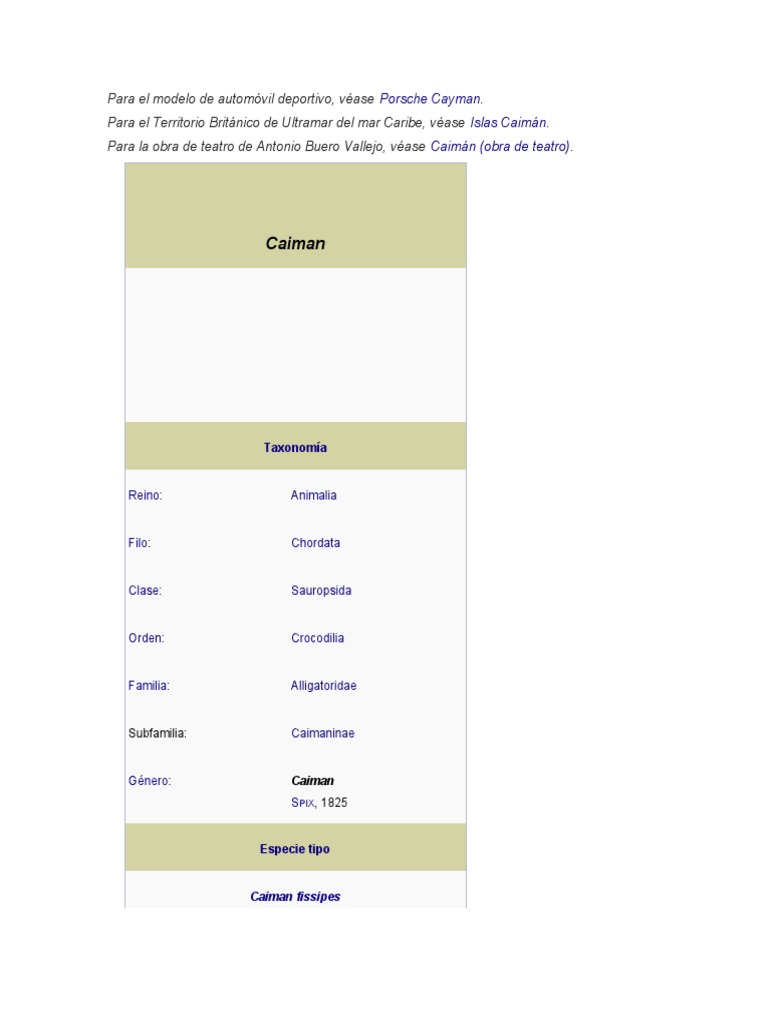 Caiman | PDF