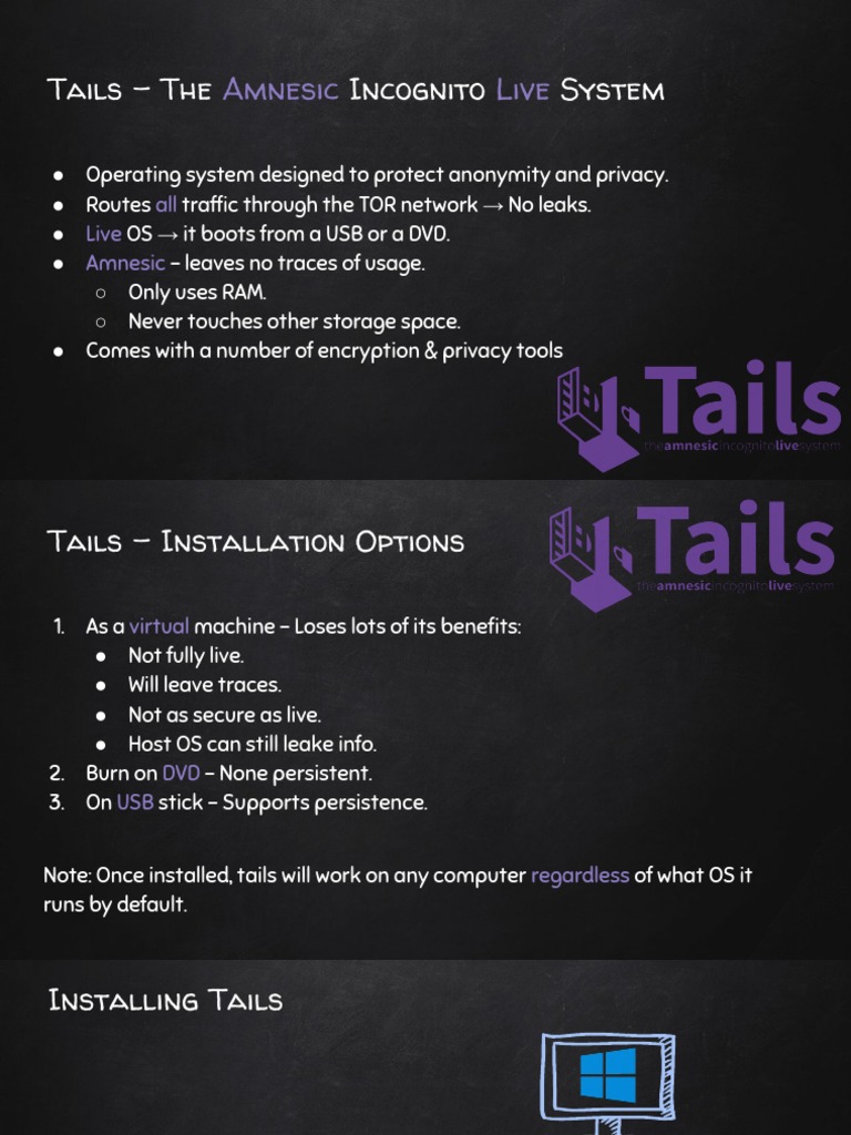 Tails: Secure USB Live OS for Anonymity | PDF | Tor (Anonymity Network ...