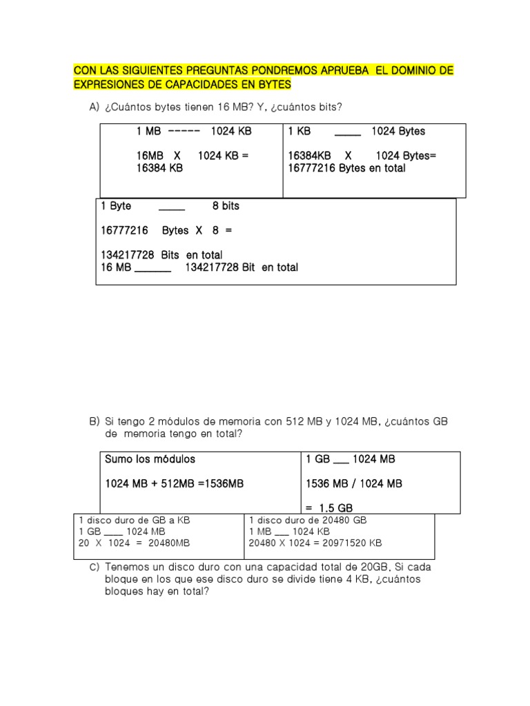 ACTIVIDAD 2 5 MARZO 2016 Operaciones Resueltas Ok | PDF | Byte | Poco