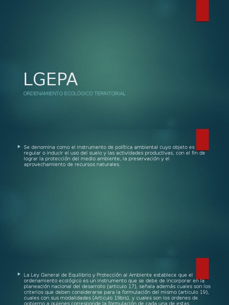 LGEPA | PDF | Federación | Esfera pública