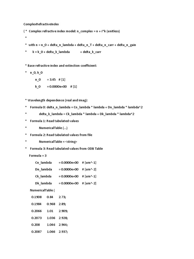 Complex Refractive Index | PDF | Refractive Index | Optics