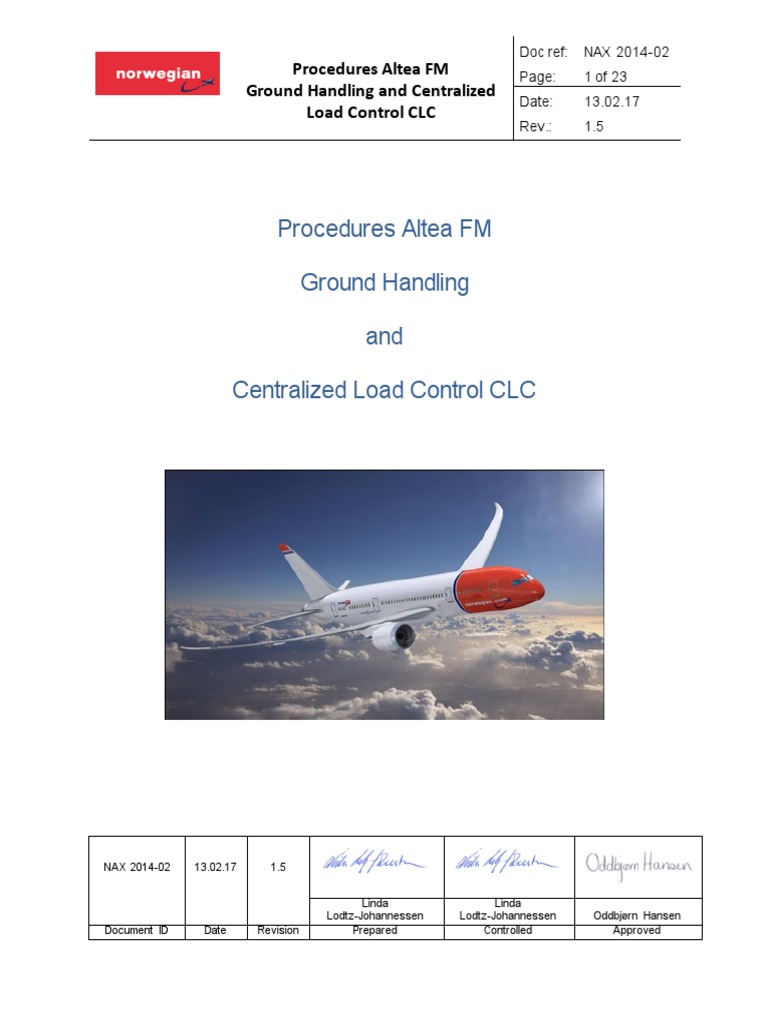 Procedures Altea FM Ground Handling | PDF | Aerospace | Transport