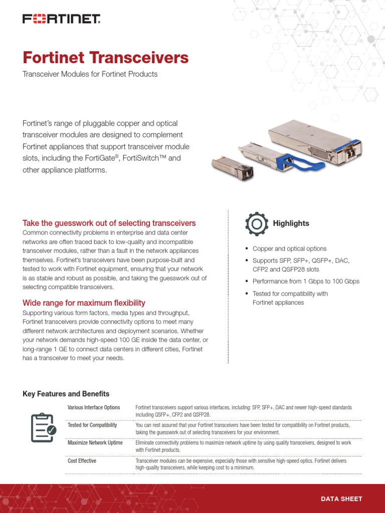Fortinet Transceivers: Take The Guesswork Out of Selecting Transceivers ...