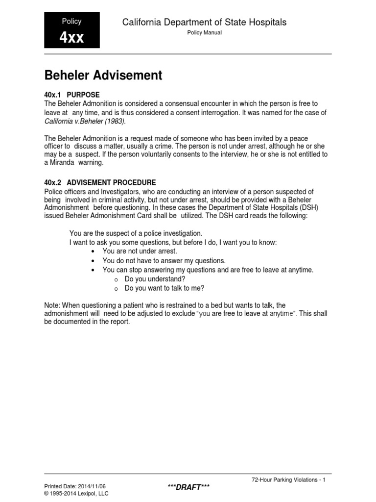 4xx Beheler CBU Clean | PDF
