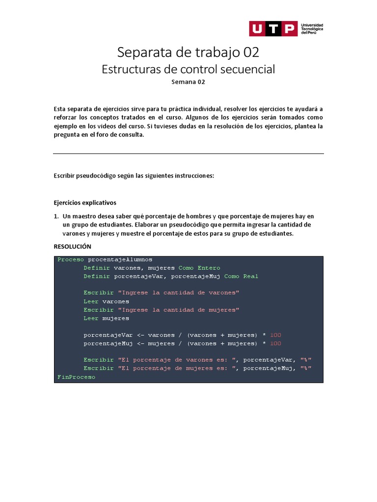Separata02 - Estructuras de Control Secuencial | Descargar gratis PDF ...