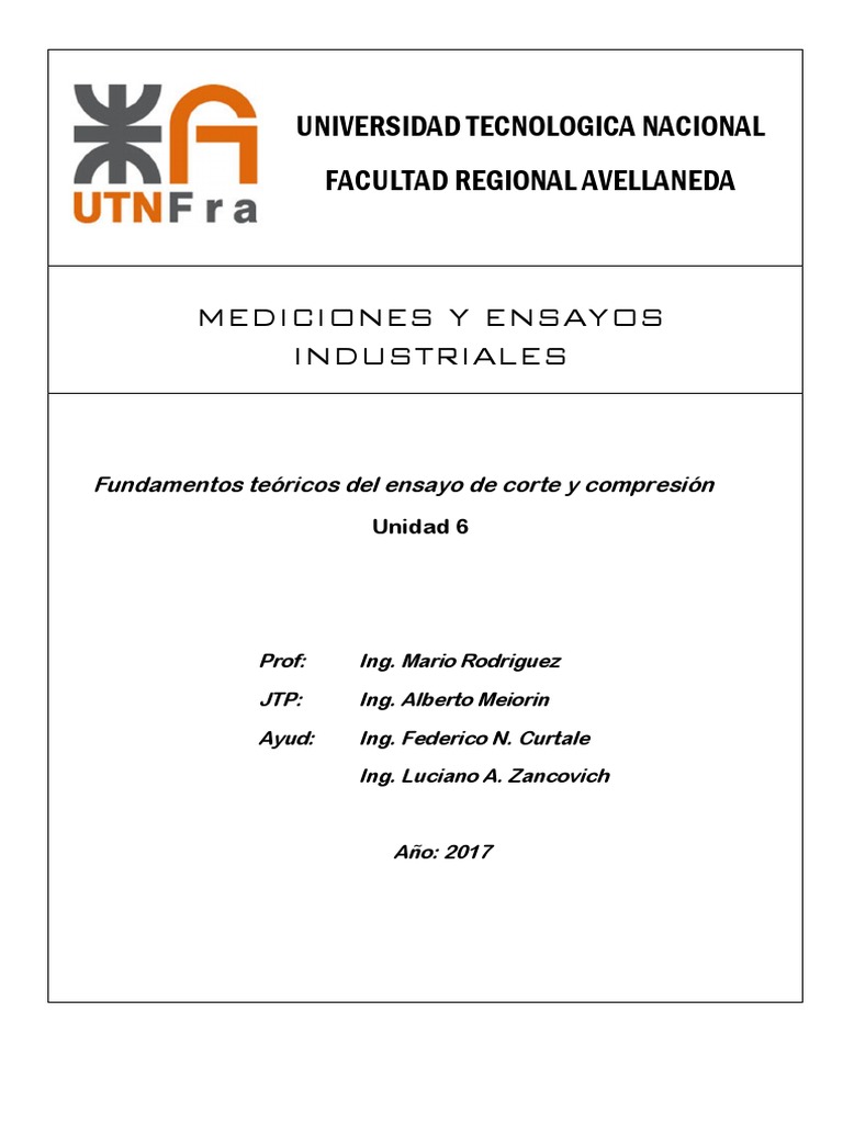 Apunte Corte y Compresion | PDF | Estrés (Mecánica) | Elasticidad (Física)