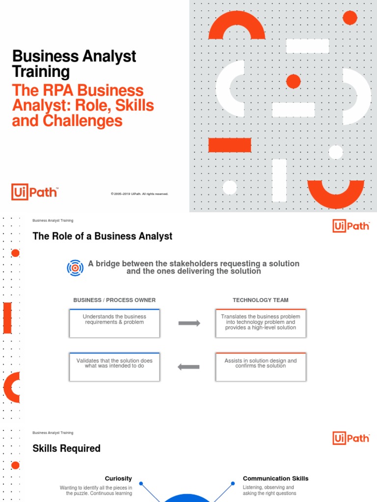 Lesson 2 - The RPA Business Analyst - Role, Skills and Challenges PDF ...