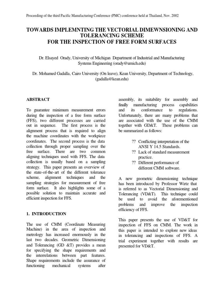 Towards Implemnting The Vectorial Dimewnsioning and Tolerancing Scheme ...