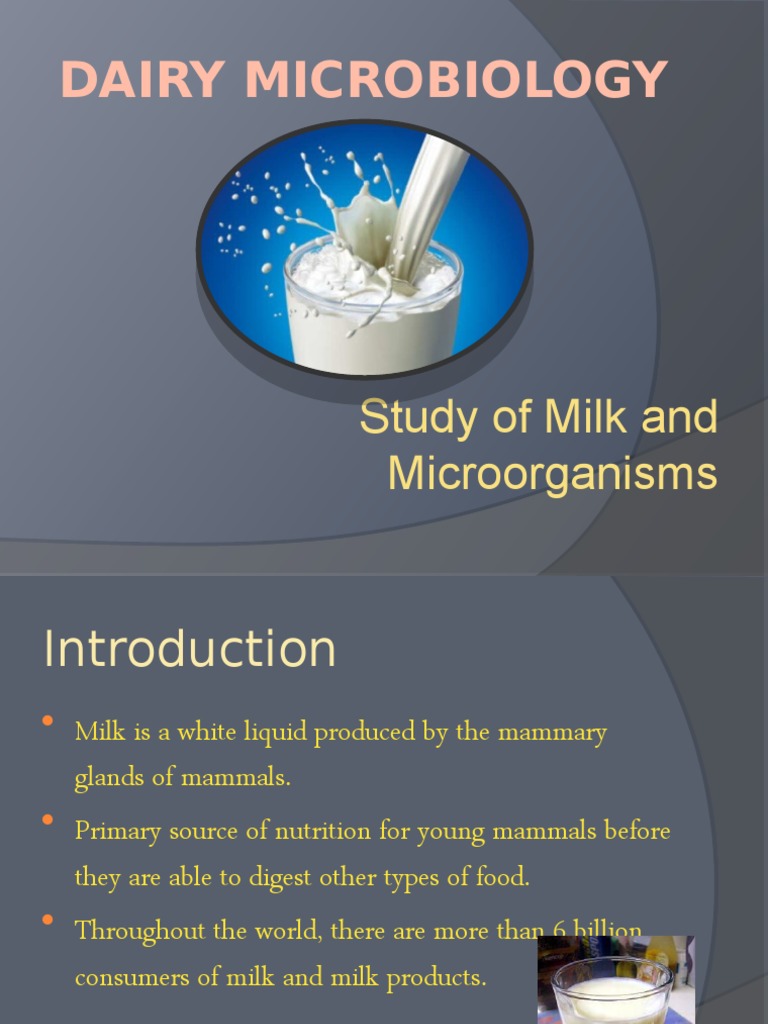 Microorganisms in Milk and Dairy Products | PDF | Milk | Prokaryote
