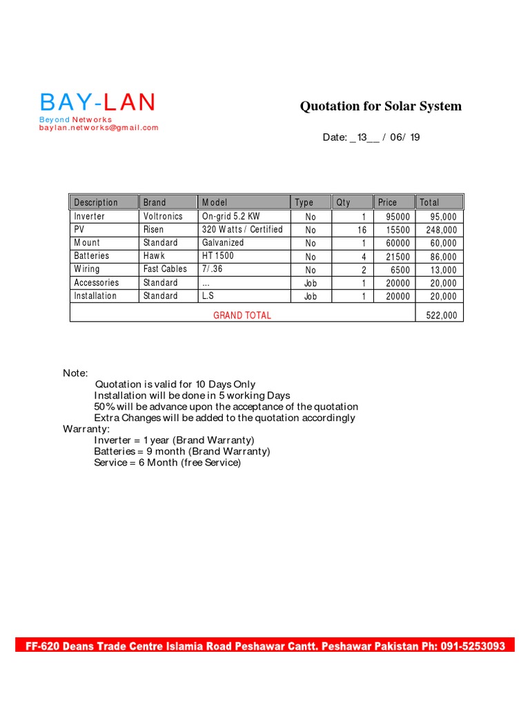 Quotation For Solar System: Beyond | PDF