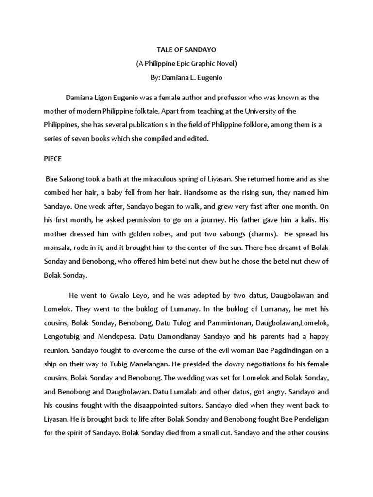 TALE OF SANDAYO-WPS Office | PDF