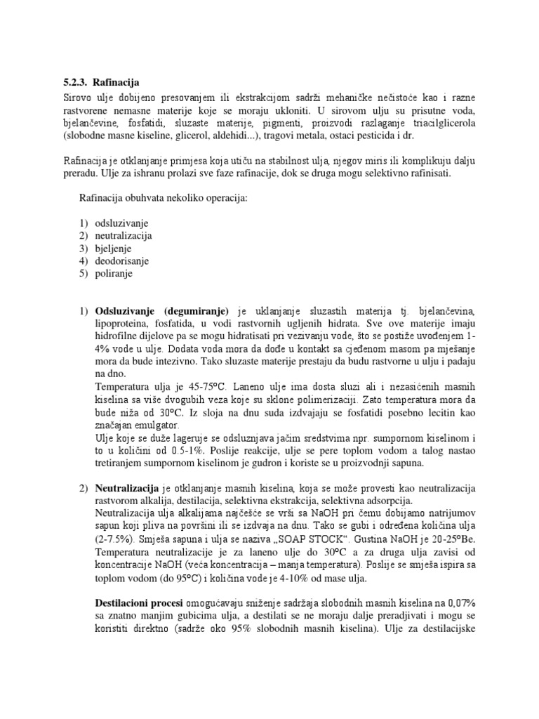 Rafinacija Ulja | PDF