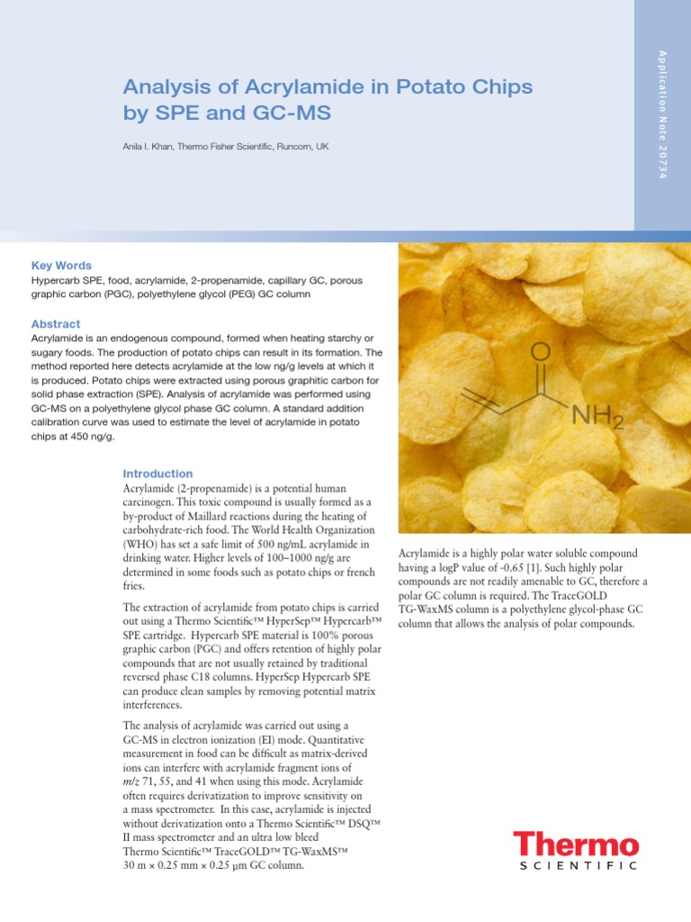 AN GC Hypercarb SPE Acrylamide Chips - AN20734 - E PDF | PDF | Gas ...