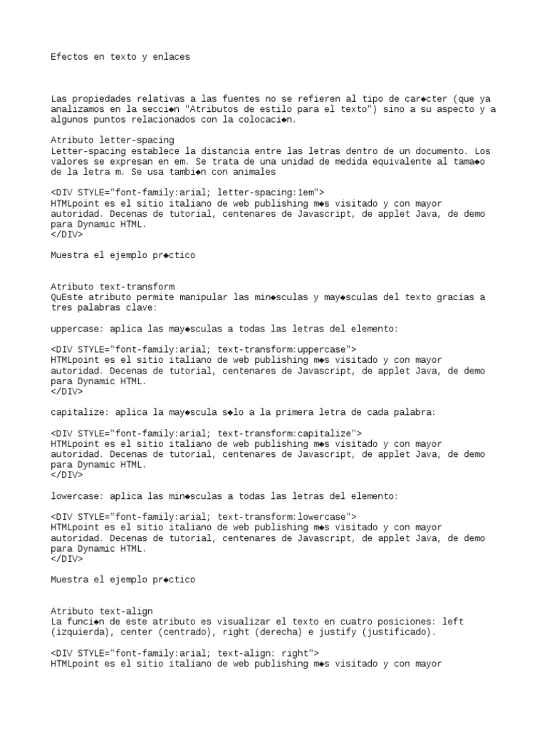 Efectos Estilos Css | PDF | HTML | Script Java