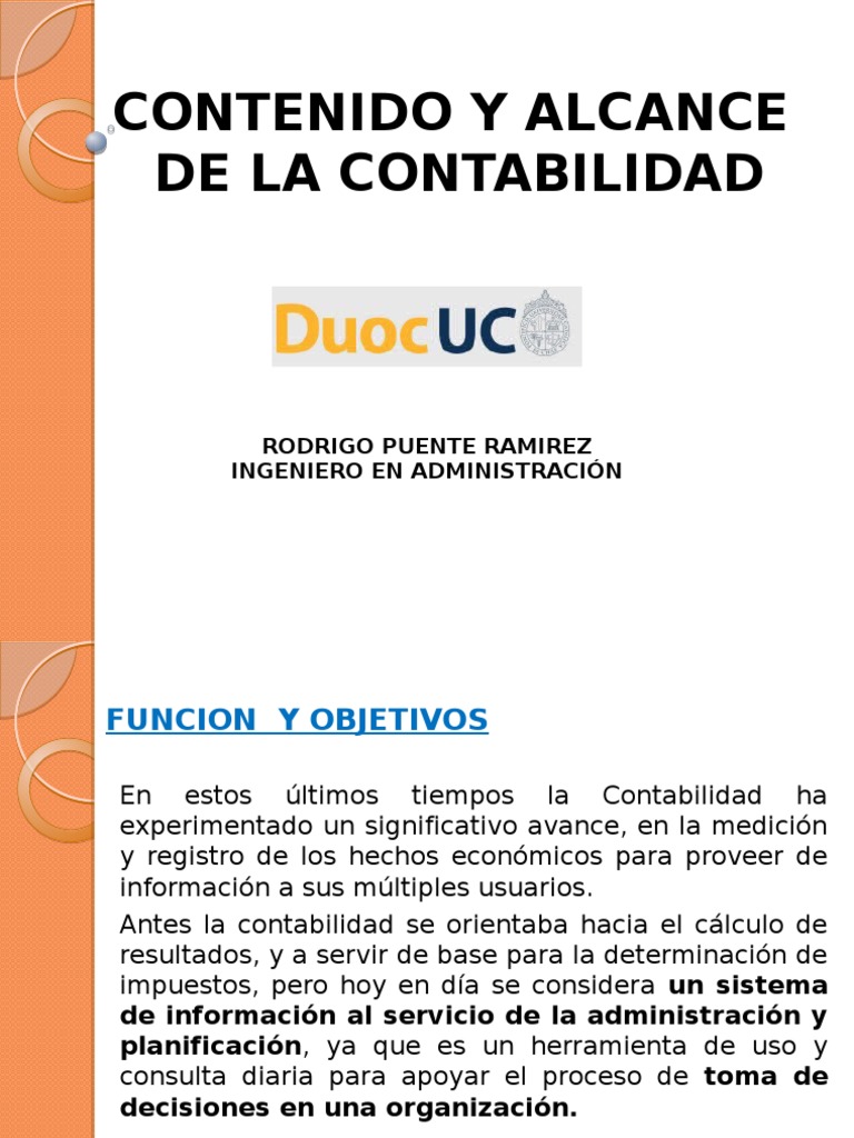 1-Contenido y Alcance de La Contabilidad | PDF | Beneficio (economía ...