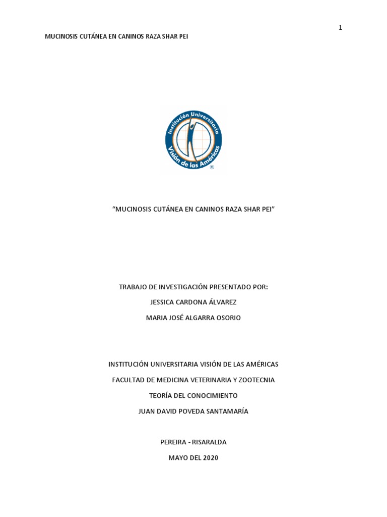 Mucinosis Cutánea en Shar Pei | PDF | Perros | Piel