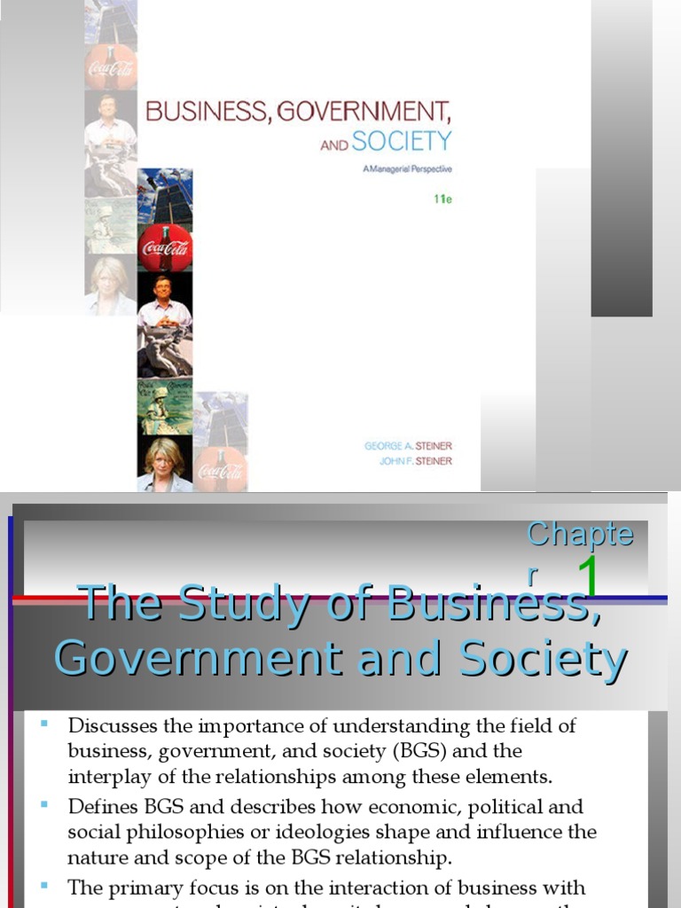 Lecture 1 Chapter 1 The Study of Business, Government and Society | PDF ...