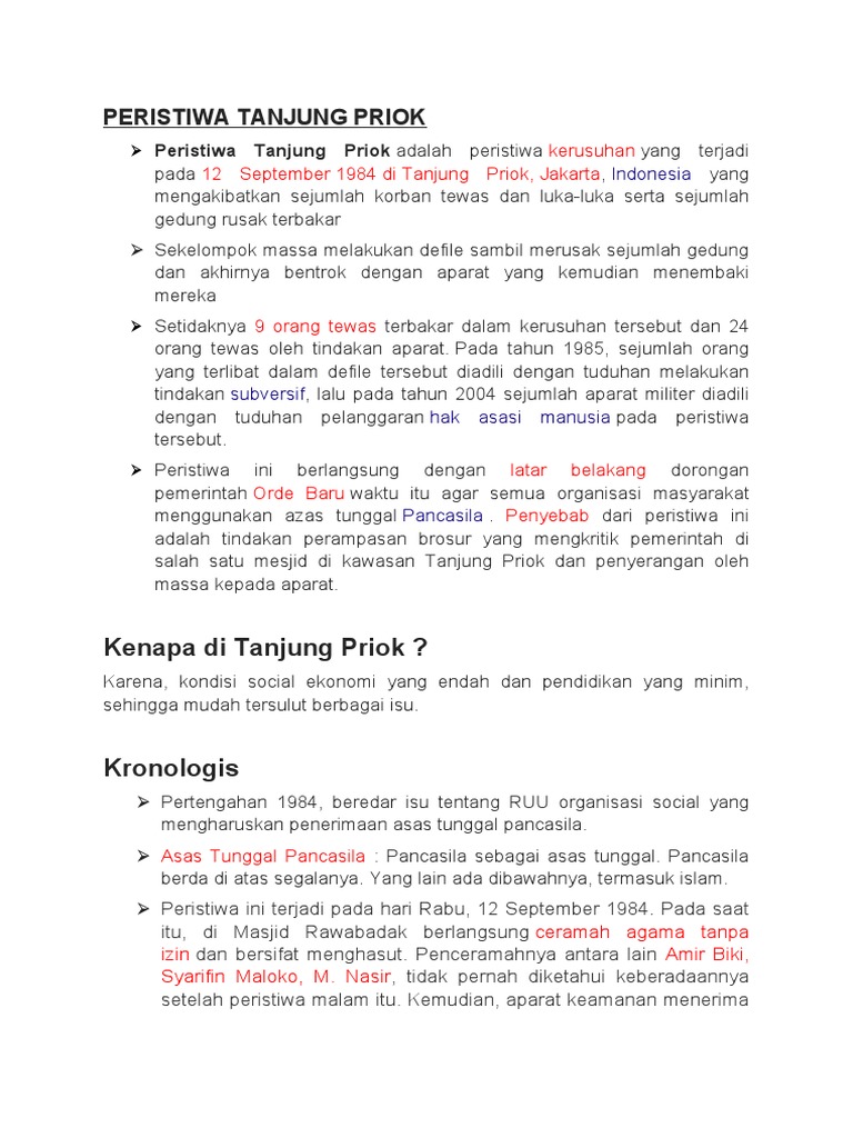 Peristiwa Tanjung Priok | PDF