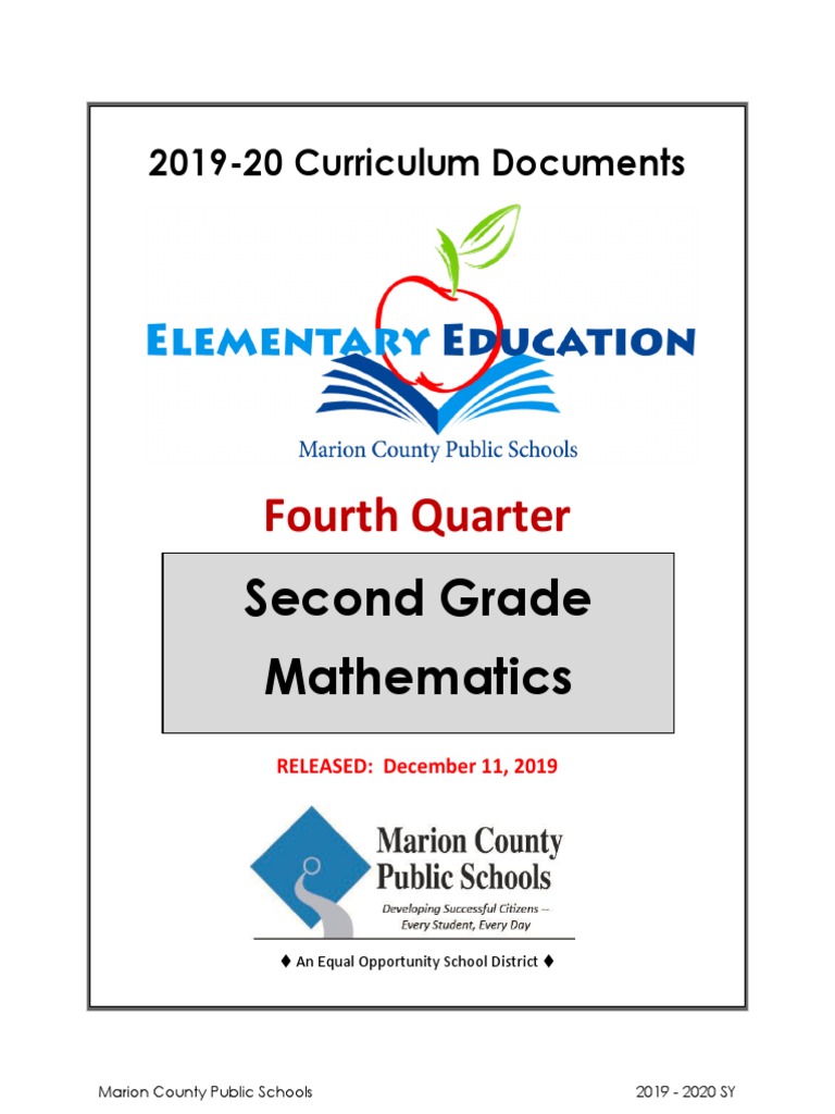 2nd Grade Math Curriculum Guide | PDF | Multiplication | Fraction ...