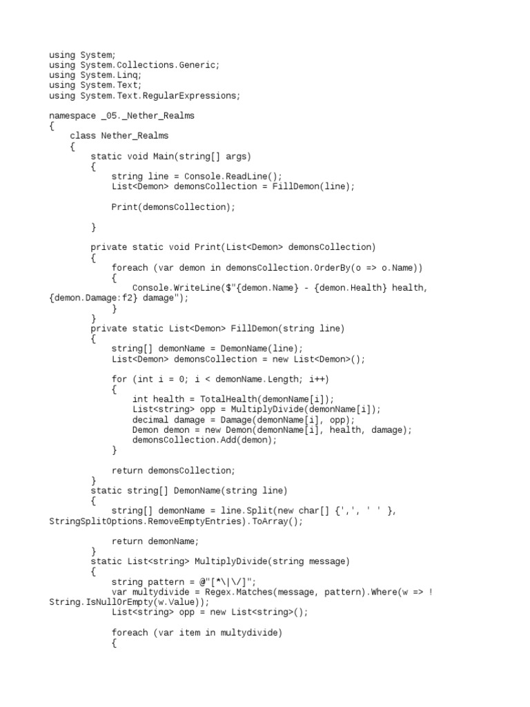 Nether Realms | PDF | Software Development | Control Flow