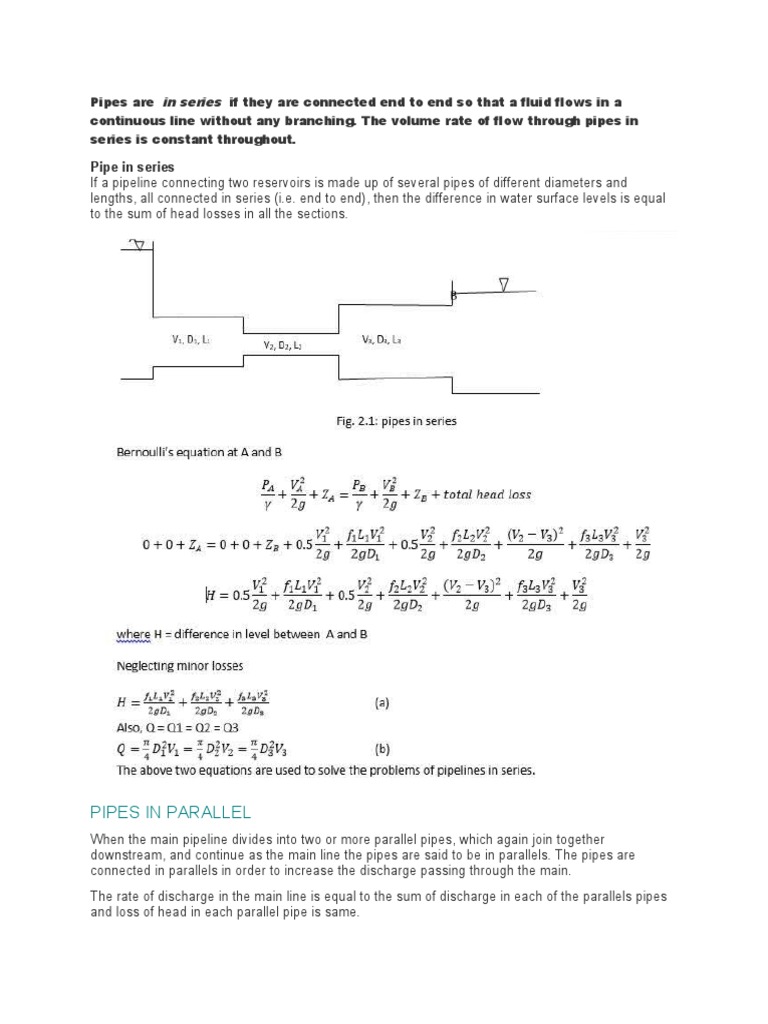 Pipe in Series | PDF