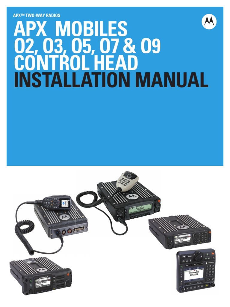 Installation Manual: Apx Mobiles O2, O3, O5, O7 & O9 Control Head | PDF ...
