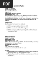 Lesson Plan Beginners Simple Present Tense | PDF | English Language ...