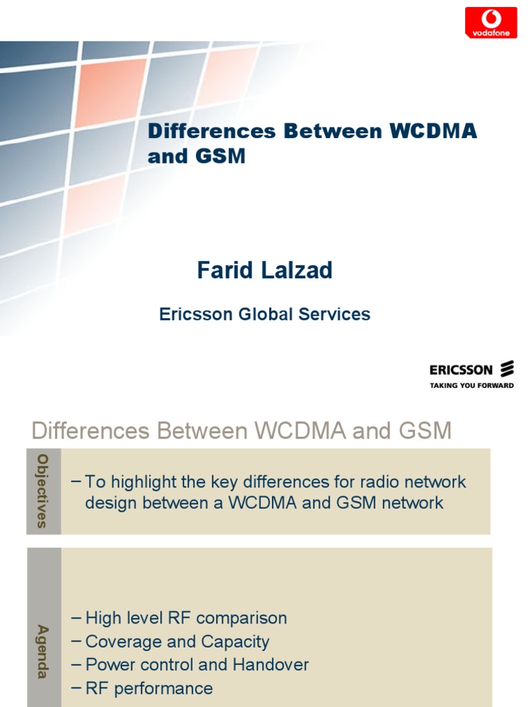01 - Difference Between WCDMA and GSM | PDF | Gsm | Radio