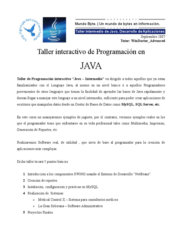 Java Intermedio | PDF | Frijoles Netos | Aplicaciones y software