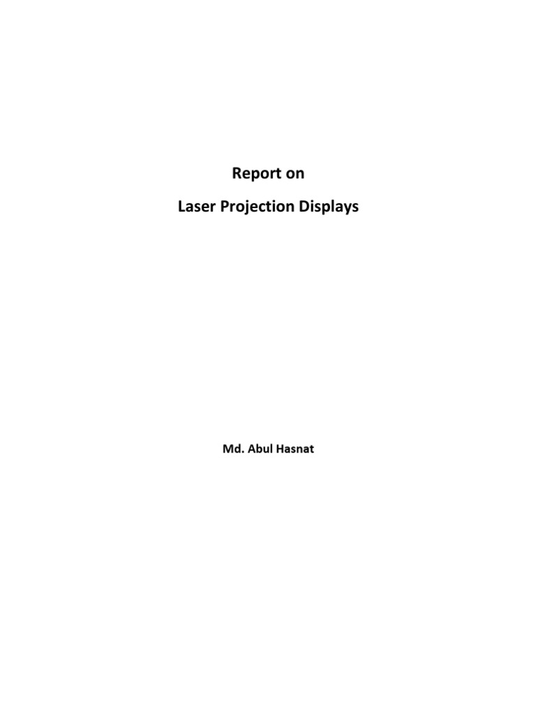 Laser Projection Display | PDF | Computer Monitor | Laser