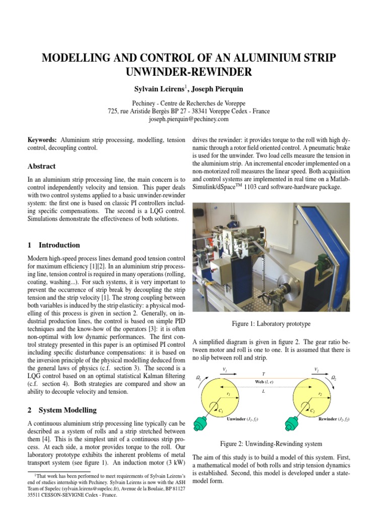 Aluminum Anwinder Rewinder | PDF | Control Theory | Mechanical Engineering