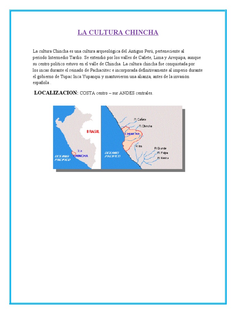 La Cultura Chincha | PDF | Andes | Perú