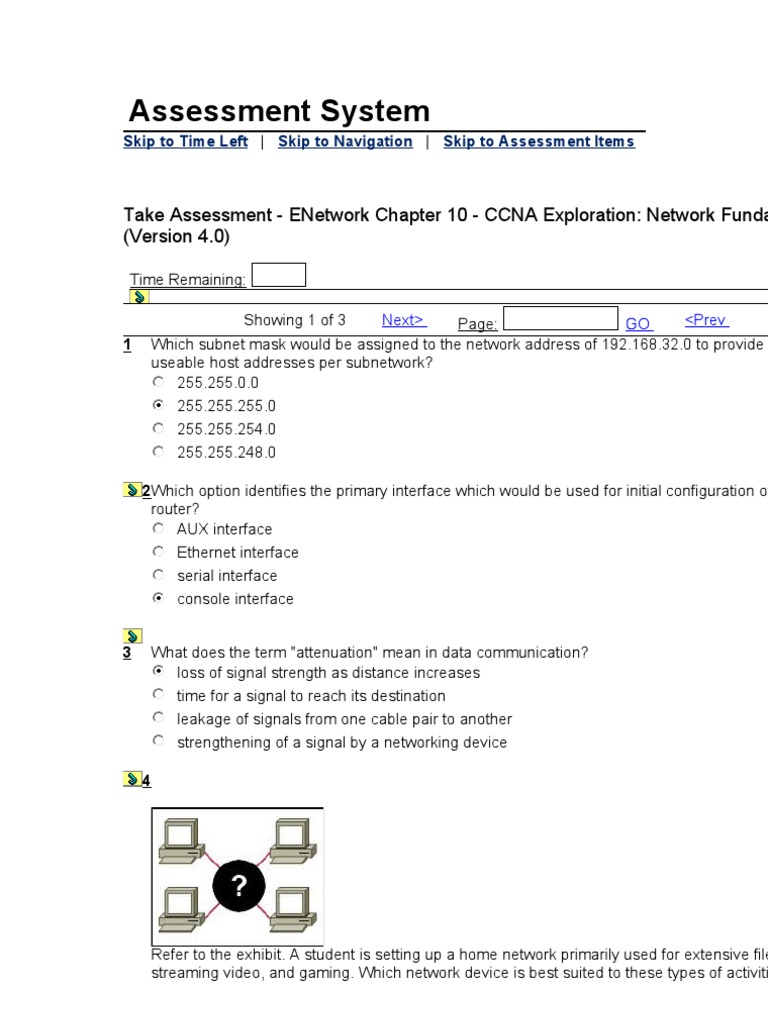 CCNA 1 Chapter 10 V4.0 Answers | PDF | Computer Network | Network Switch