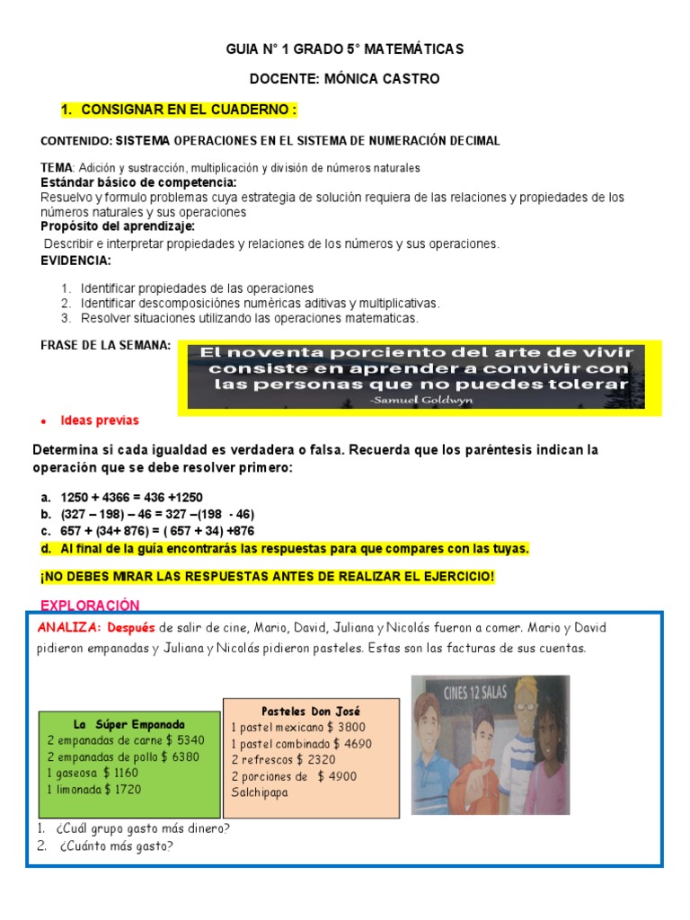 Matematicas 20 de Abril | PDF | Números | Matemática Elemental