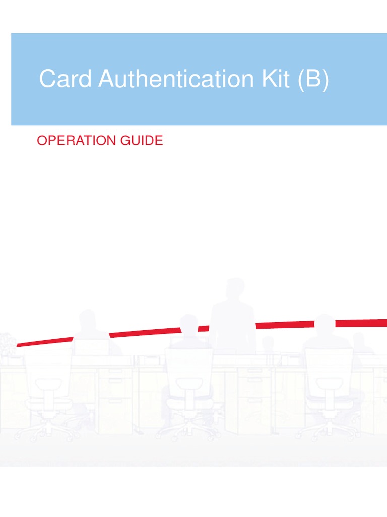 Card Authentication Kit (B) : Operation Guide | PDF | Login | User ...