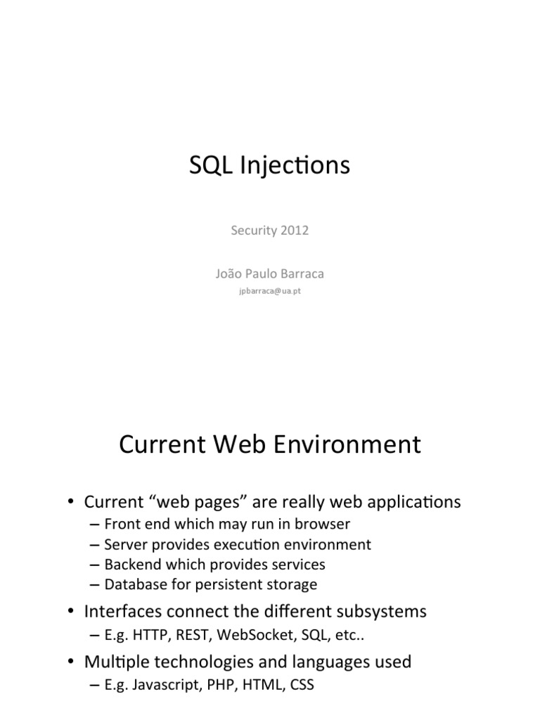 Understanding SQL Injections: A Technical Explanation of Risks, Methods, and Mitigation ...