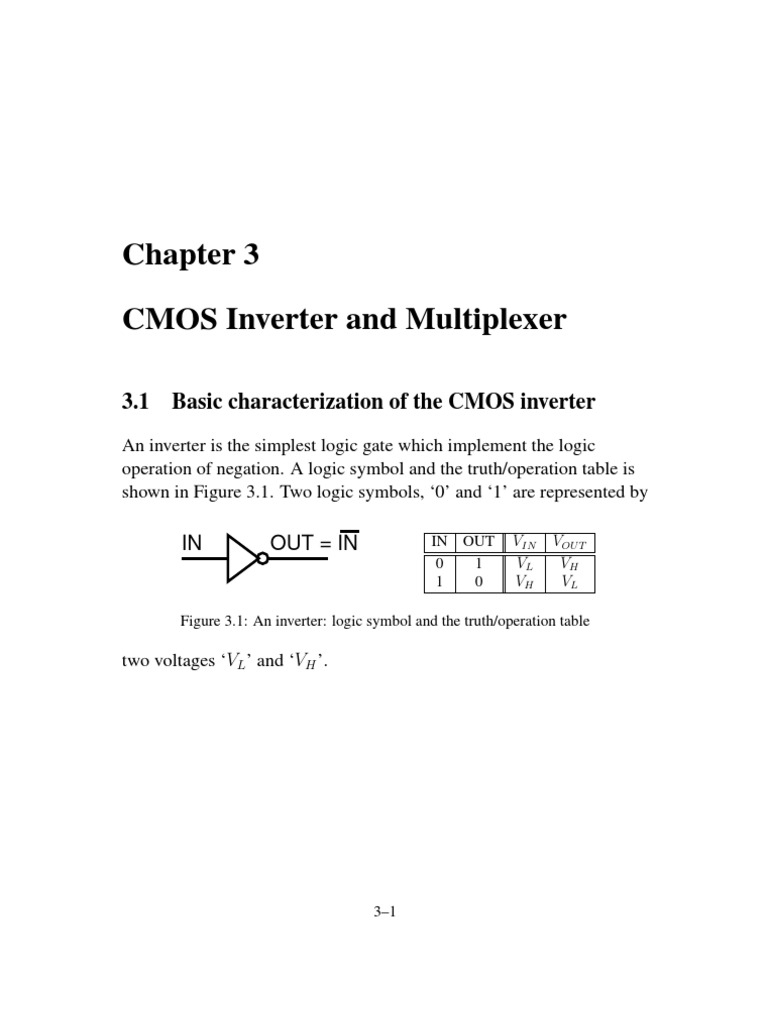 Layout of The Cmos Inverter | PDF | Science & Mathematics