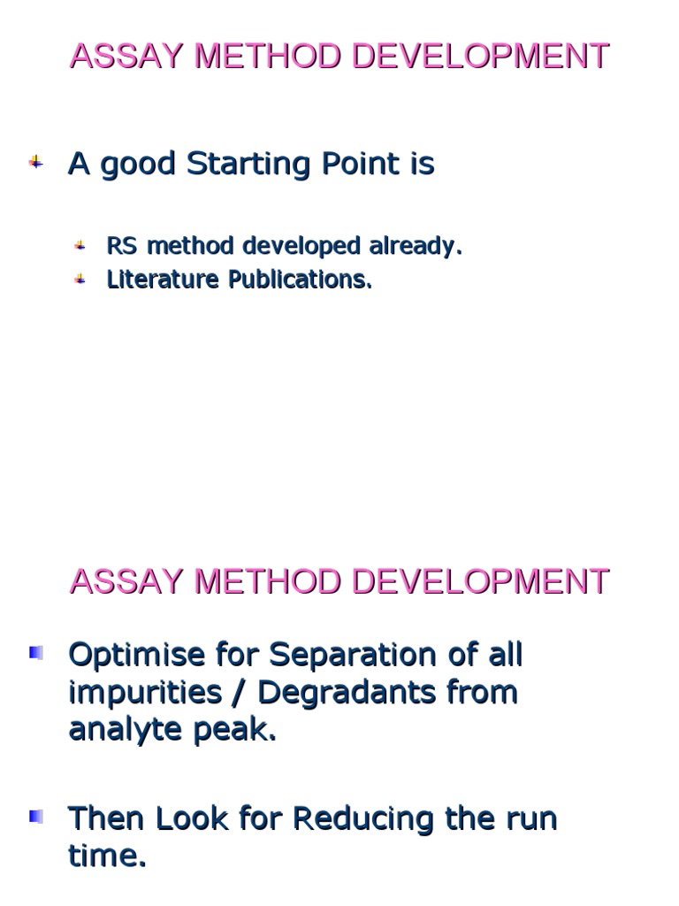 Assay Method Development | PDF | Tablet (Pharmacy) | Pharmaceutical ...