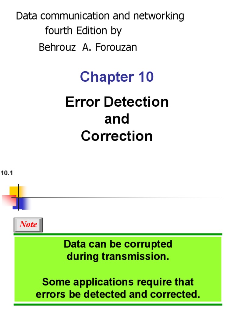 Data Communication and Networking Fourth Edition by Behrouz A. Forouzan | PDF | Error Detection ...