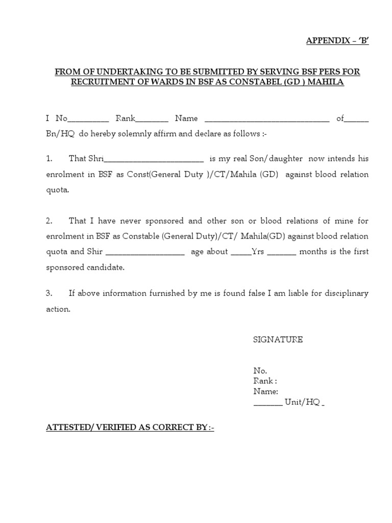 Blood Relation Certificate | PDF | Business