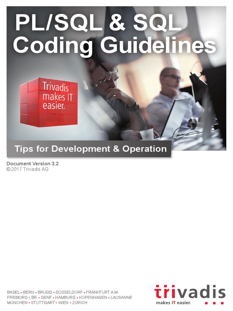 Plsql And Sql Coding Guidelines 3 2 Pdf Plsql Sql 