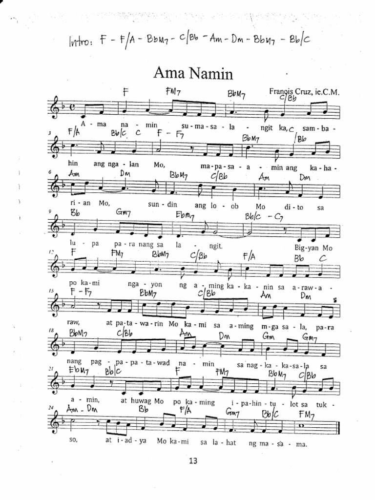 Ama Namin (F. Cruz) | PDF