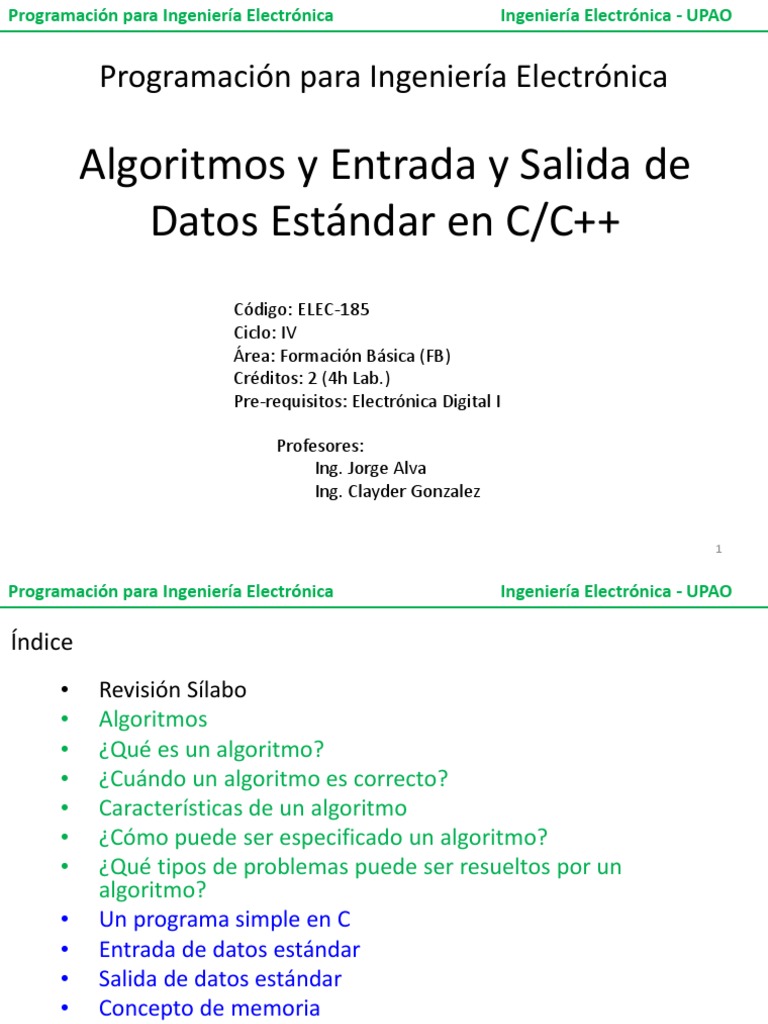 Algoritmos y Entrada y Salida de Datos Estándar en C/C++: Programación ...