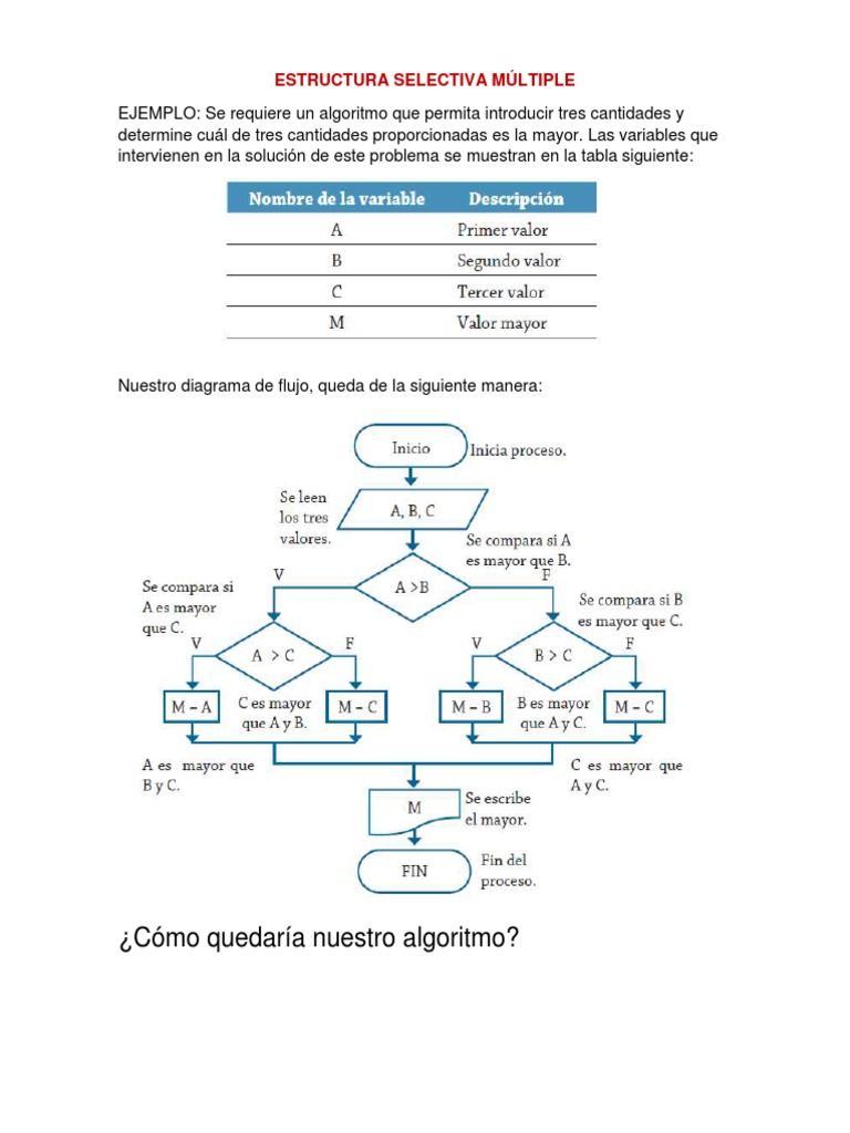 Estructura Selectiva Múltiple - EJEMPLO - 2E | PDF