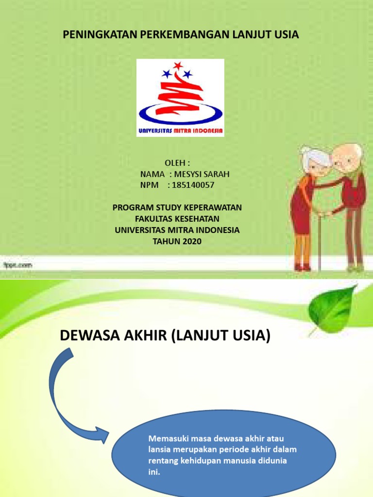 LEMBAR BALIK LANSIA Yustika Mahdalena | PDF | Pengembangan Diri