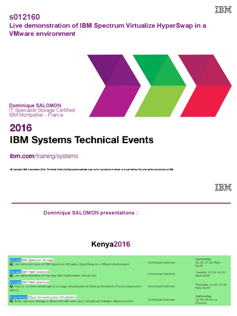 Live Demonstration of IBM Spectrum Virtualize HyperSwap in A VMware ...